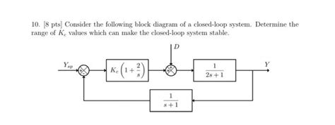 Solved 10 8 Pts Consider The Following Block Diagram Of A Chegg