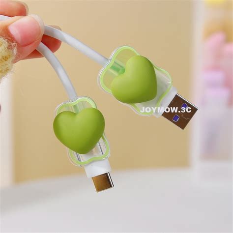 Diy Love Charging Cable Protector Cord Protector Compatible For Android Typec Charging Cable