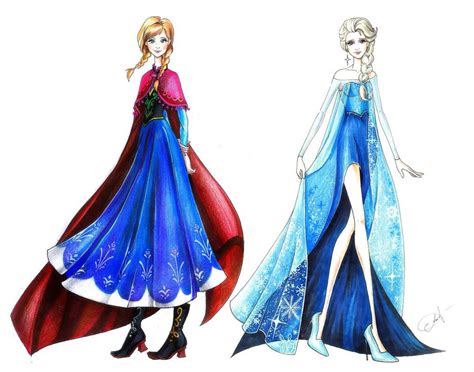 Elsa And Anna Fashion Style By Analibi On Deviantart