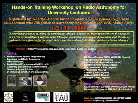 Hands On Radio Astronomy Training For University Lecturers