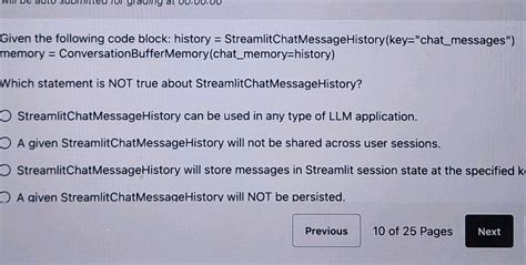 Given The Following Code Block History Studyx