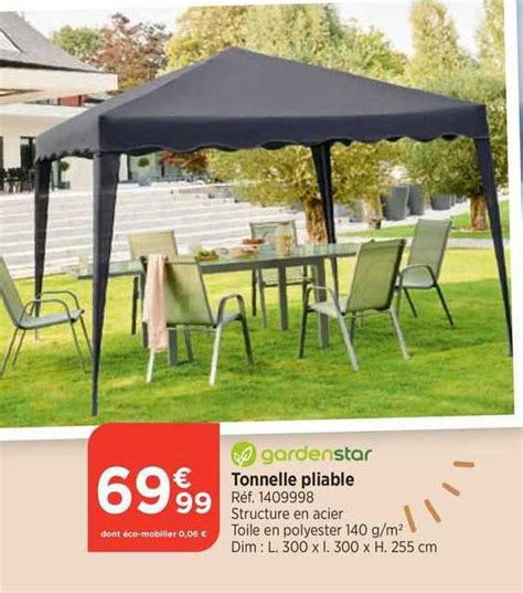 Promo Tonnelle Pliable Gardenstar Chez Bi1 ICatalogue Fr
