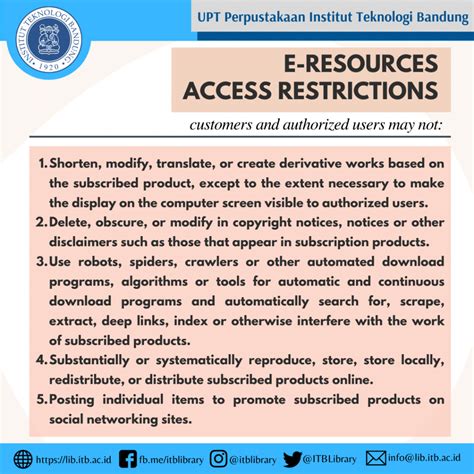 E Resouce Access Restriction Perpustakaan ITB