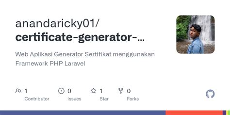 GitHub Anandaricky Certificate Generator Laravel Web Aplikasi Generator Sertifikat
