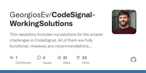 Github Georgiosevcodesignal Workingsolutions This Repository