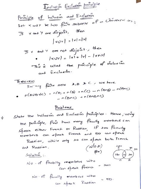 Inclusion Exclusion Principle Pdf