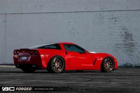 Chevrolet Corvette C6 Z06 Red Bc Forged Le10 Wheel Front