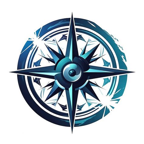 Premium Ai Image Compass Emblem Created With Generative Ai