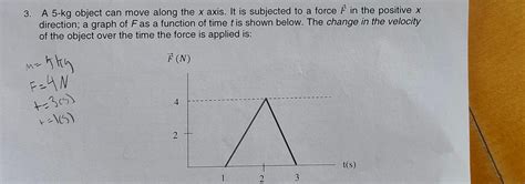 Solved 3 A 5 Kg Object Can Move Along The X Axis It Is
