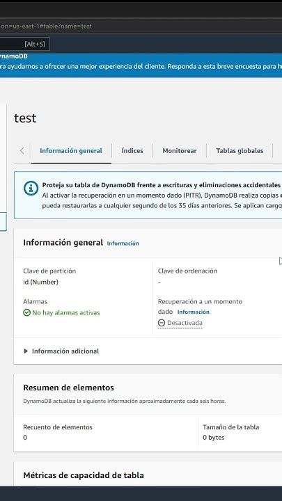 VisualizaciÓn De Una Tabla De Dynamodb Desde La Consola De Aws Parte 2