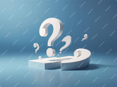 Premium Photo White Question Mark Symbol On Blue Background