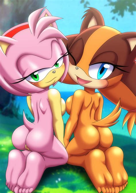 Rule 34 2girls Amy Rose Anthro Ass Back Bbmbbf Blue Eyes Blush