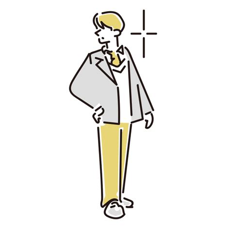 イケメン男子学生のイラスト（中学生・高校生）