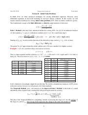 Initial Value Problems Pdf MATH Numerical Analysis Fall Section Initial