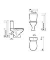 Twyford Option Grab And Go Close Coupled Wc Pan With Seat And Dual