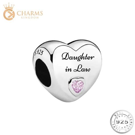 Daughter In Law Heart Charm Genuine 925 Sterling Silver Fits Etsy