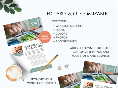 Workshop Flyer Template Art Workshop Flyer Sheet Event Flyer
