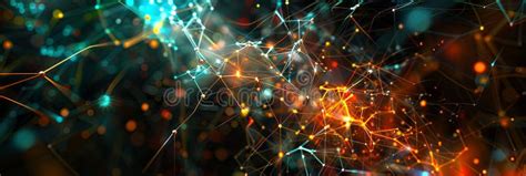 An Abstract Image Depicting A Neural Network With Nodes And Connections Illustrating The Data