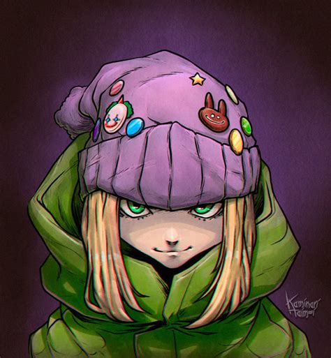 Safebooru 1girl Badge Beanie Blonde Hair Button Badge Closed Mouth