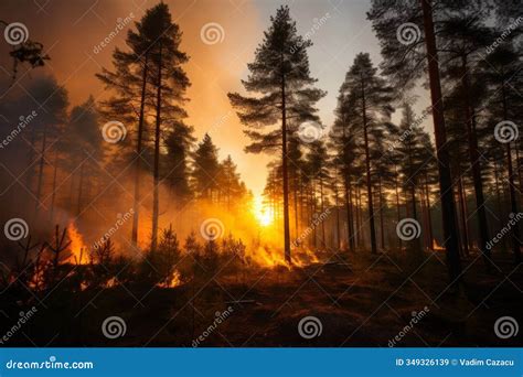 The Devastating Impact Of Forest Fires On Ecosystems And Wildlife Conservation Efforts Stock