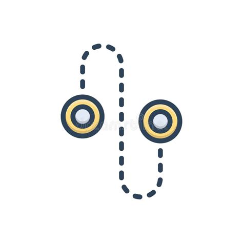 Color Illustration Icon For Trajectory Route And Motion Stock