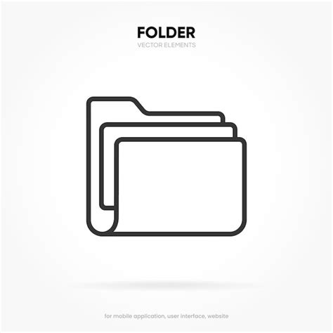 Premium Vector D Folder Icon Isolated On White Background Document
