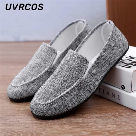 ₪75 נעלי קנבס גברים כופף נושם רשמי בד מזדמן נוח עצלן אביב חדש Description