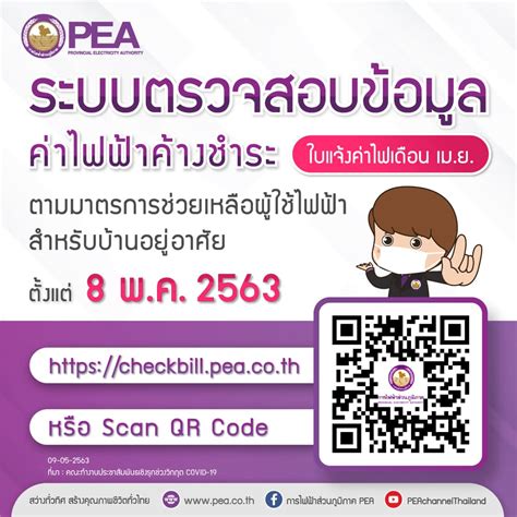 ระบบตรวจสอบข้อมูลค่าไฟฟ้าค้างชำระ การไฟฟ้าส่วนภูมิภาค Pea
