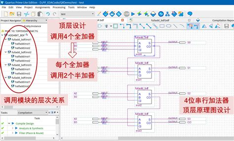 Quartus使用入门 — 原理图层次化设计 哔哩哔哩