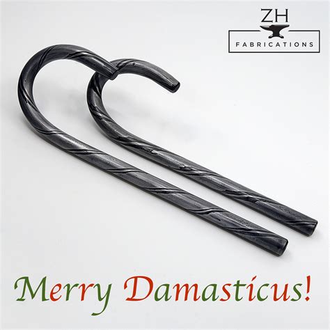 I Forged Some Damascus Candy Canes Rblacksmith
