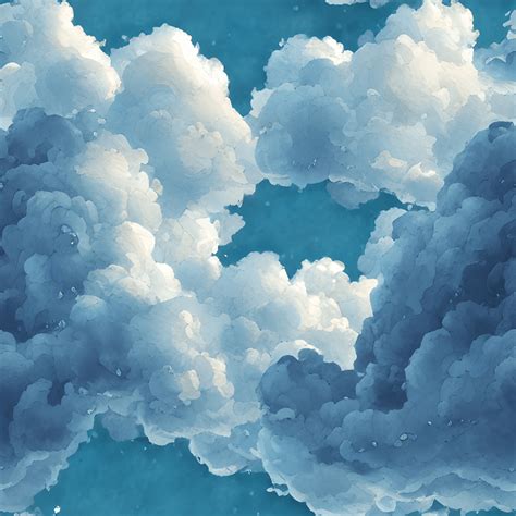 White Puffy Clouds · Creative Fabrica