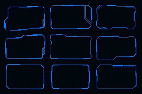 Vector Technology Futuristic Interface Frame Element Hud Sci Fi Square Shape Design 40521519