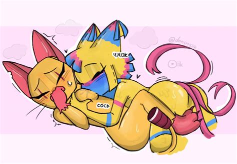 Rule 34 2girls Breast Sucking Cyrillic Text Dandys World Donutsiik