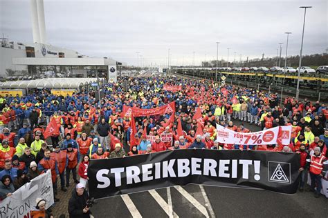 Volkswagen Workers Hold Hour Strikes To Push Back Against Proposed Pay Cuts And Plant Closures