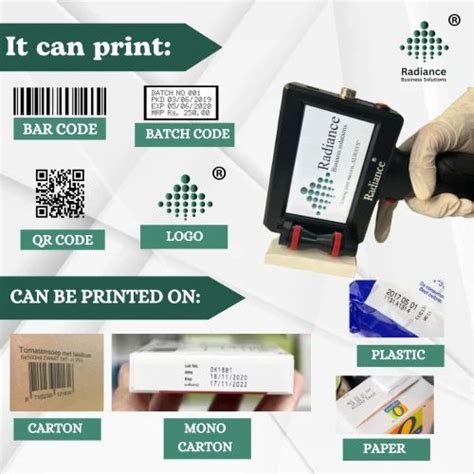 plastic 20 piece min mrp and expiry date printing machines 12 7mm