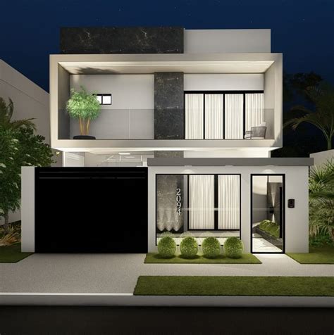Fachada De Casa Moderna Modern House Facades House Arch Design Small House Design Exterior