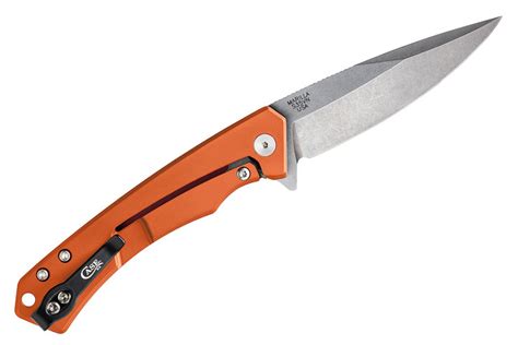 Case Marilla Orange Aluminum Black G 10 Inlay Stonewashed Blade