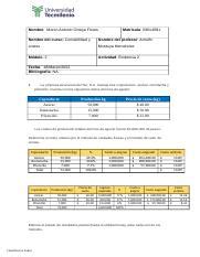 Evidencia 2 Contabilidad Y Costos Docx Nombre Marco Antonio Ortega