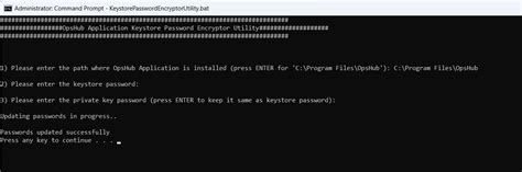Change Keystore And Private Key Passwords OpsHub Integration Manager
