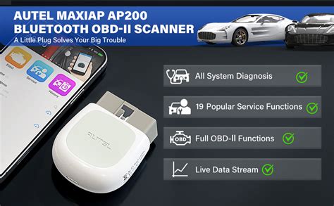 Autel Maxiap Ap200 Obd2 Scanner Bluetooth Wireless Obdii Auto Diagnostic Tool