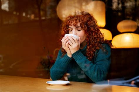 Free Photo Medium Shot Woman Drinking Hot Chocolate