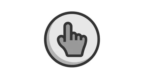 Hand Click Cursor Animated Icon On White Stock Video Pond5