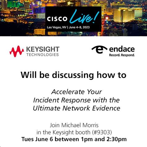 Endace On Linkedin Endace And Keysight Technologies Invite You To Our Accelerate Your…