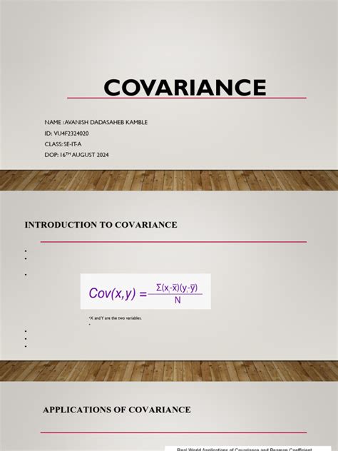 Covariance Project Pdf