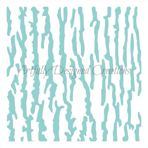 Tree Bark Background Stencil