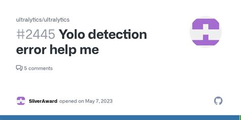 yolo detection error help me · issue 2445 · ultralytics ultralytics