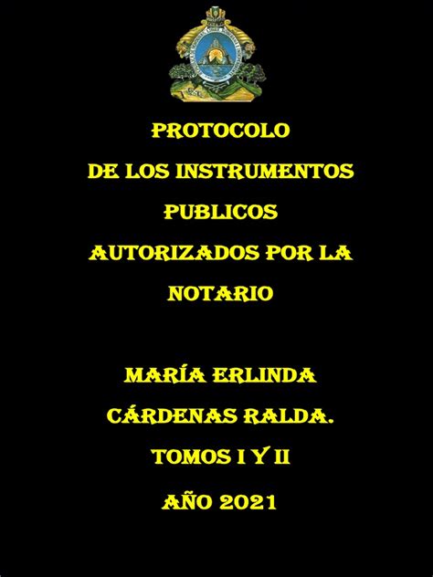 Protocolo Notarial Maria Erlinda Cardenas Ralda Pdf Honduras