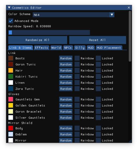 Cosmetic Editor V3 By Garrettjoecox · Pull Request 1898