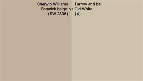 Sherwin Williams Renwick Beige Sw 2805 Vs Farrow And Ball Old White
