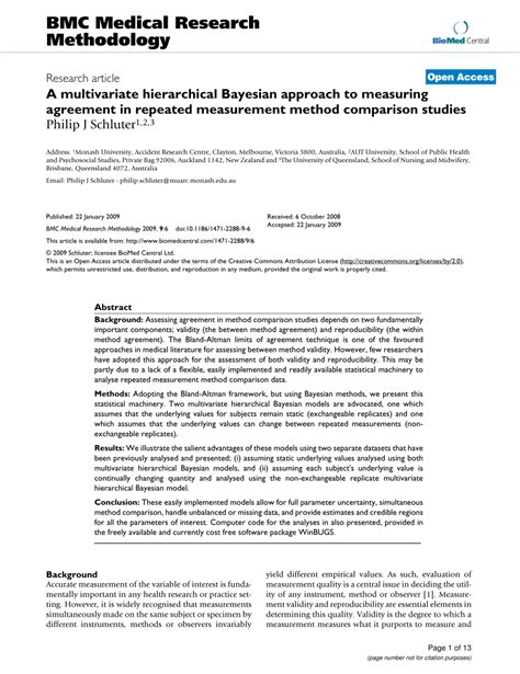 pdf a multivariate hierarchical bayesian approach to measuring
